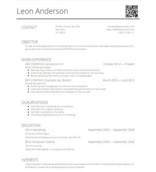 Royal CV Template - Create Resume Online or Import from linkedin in ...